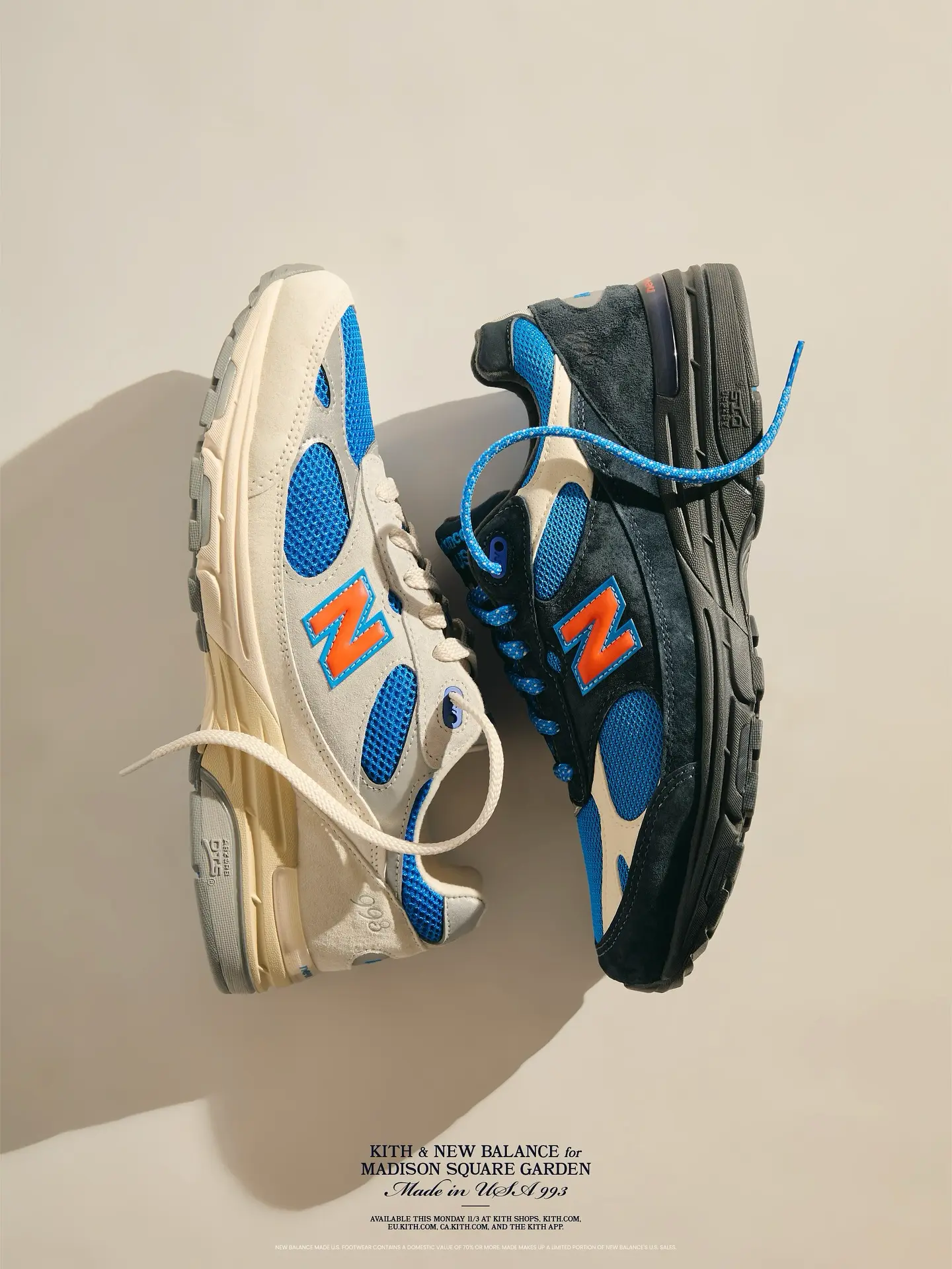 Kith x New Balance รุ่น 993 Made in USA สีพิเศษ Madison Square Garden ...